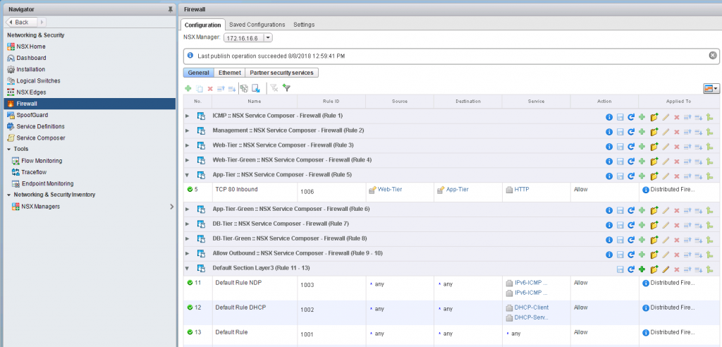 Getting Started with VMware NSX Distributed Firewall – ThepHuck